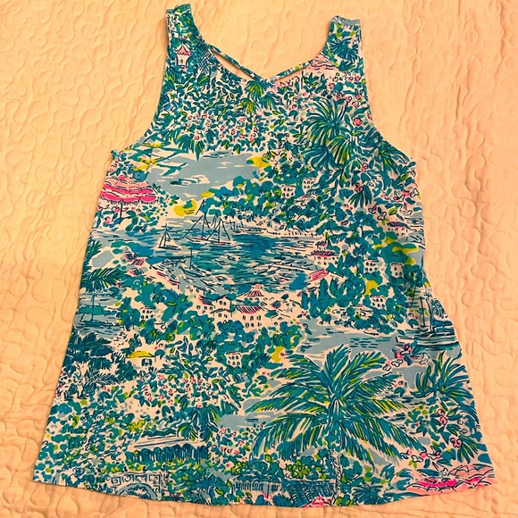 Lilly Pulitzer | Tops | Lilly Pulitzer Tank Gustavia Green Sunshine ...